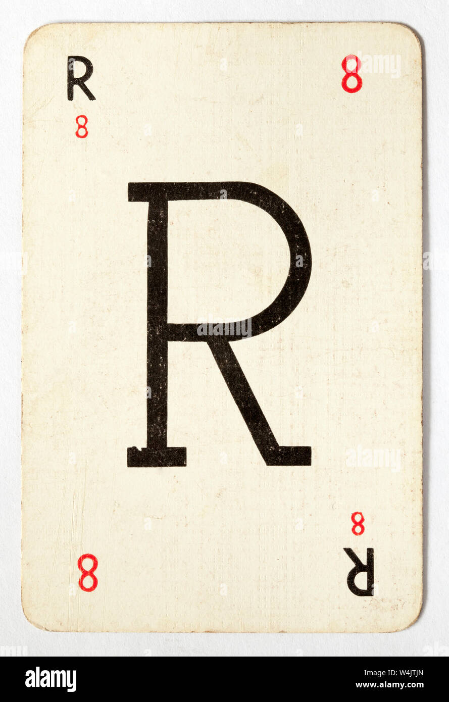 Vintage Playing Card Letter from Lexicon Card Game Stock Photo - Alamy