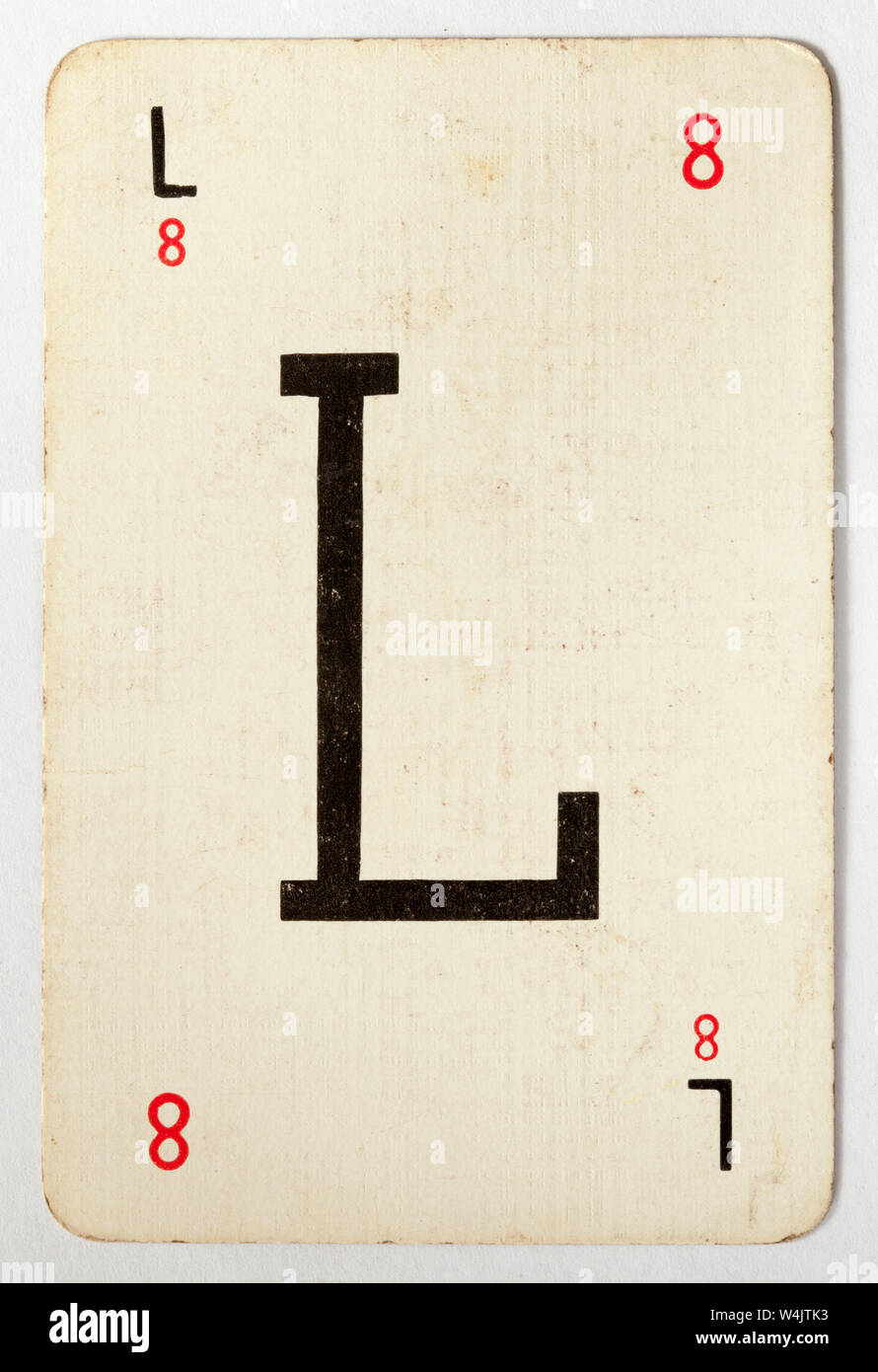 Vintage Playing Card Letter from Lexicon Card Game Stock Photo - Alamy
