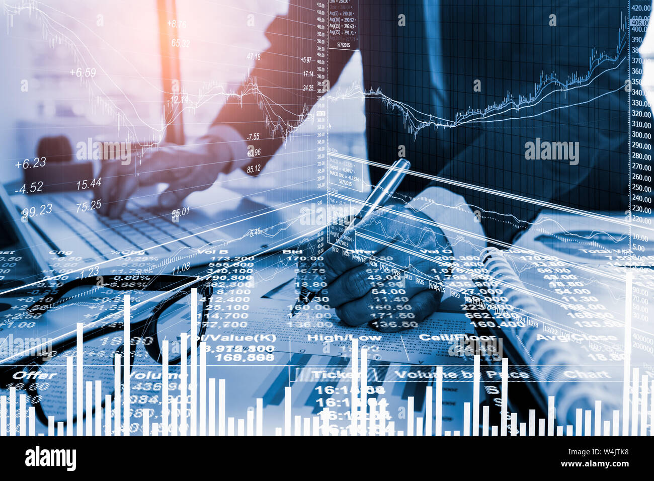 Stock market or forex trading graph and candlestick chart suitable for ...