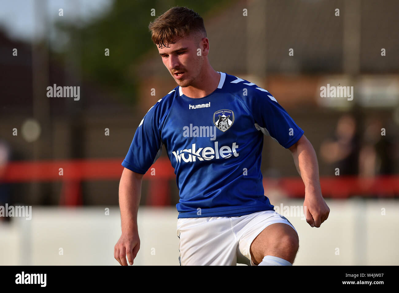 Pre season friendly match hurst cross stadium hi-res stock photography ...