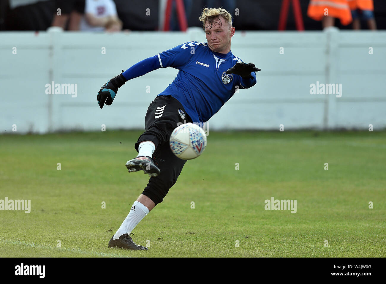 Pre season friendly match hurst cross stadium hi-res stock photography ...