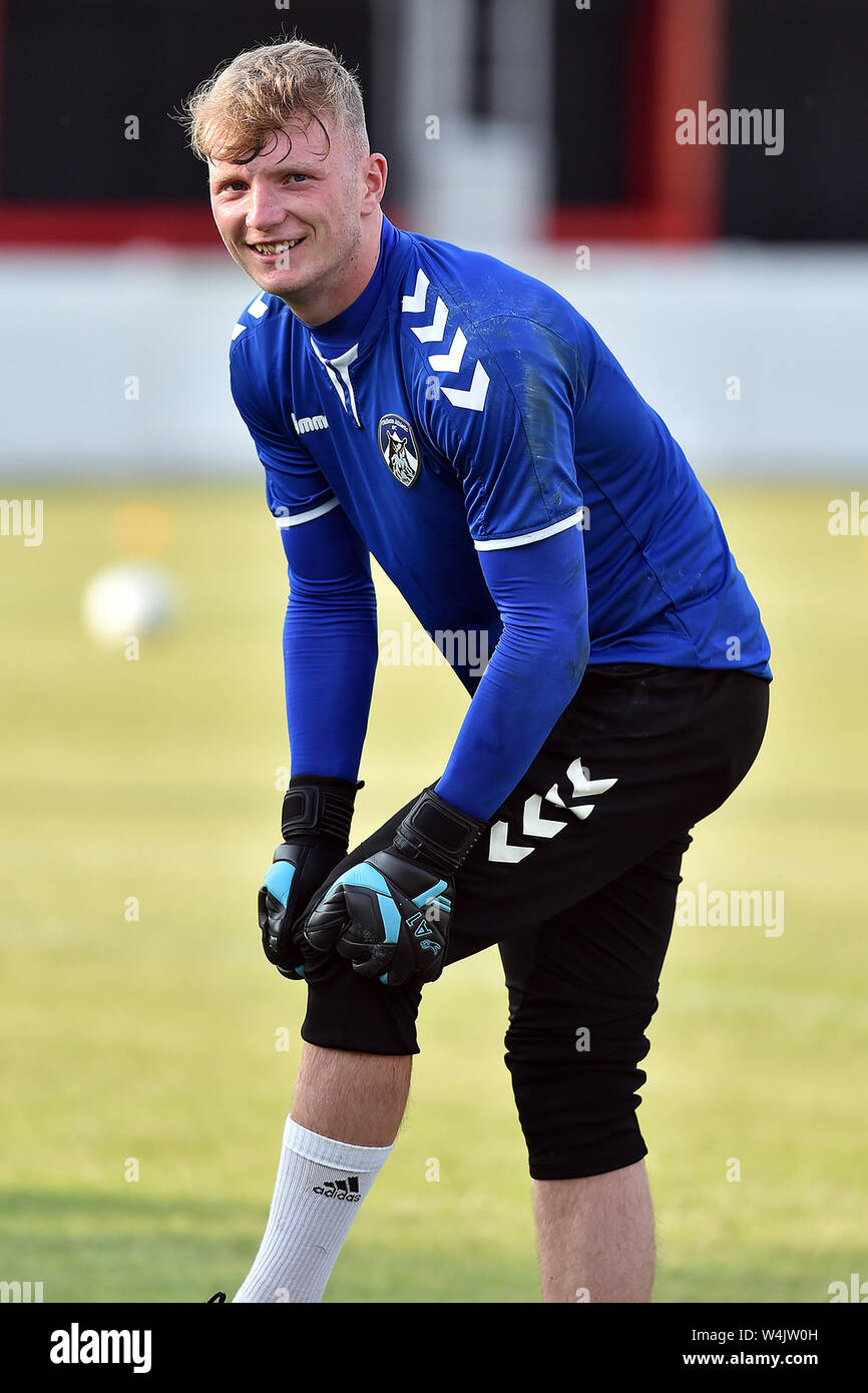 Pre season friendly match hurst cross stadium hi-res stock photography ...