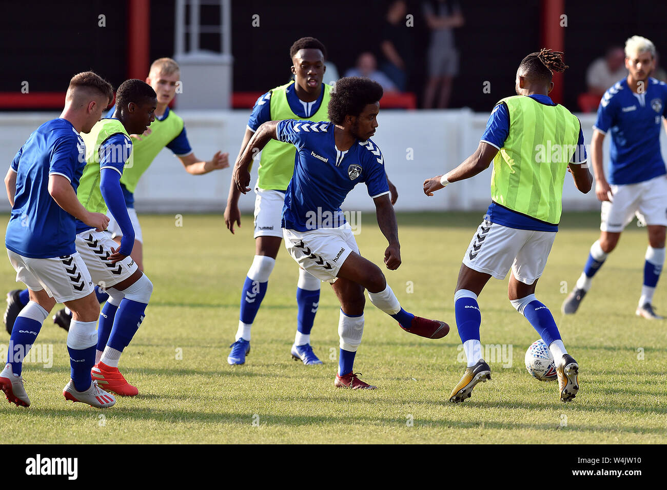 Pre season friendly match hurst cross stadium hi-res stock photography ...