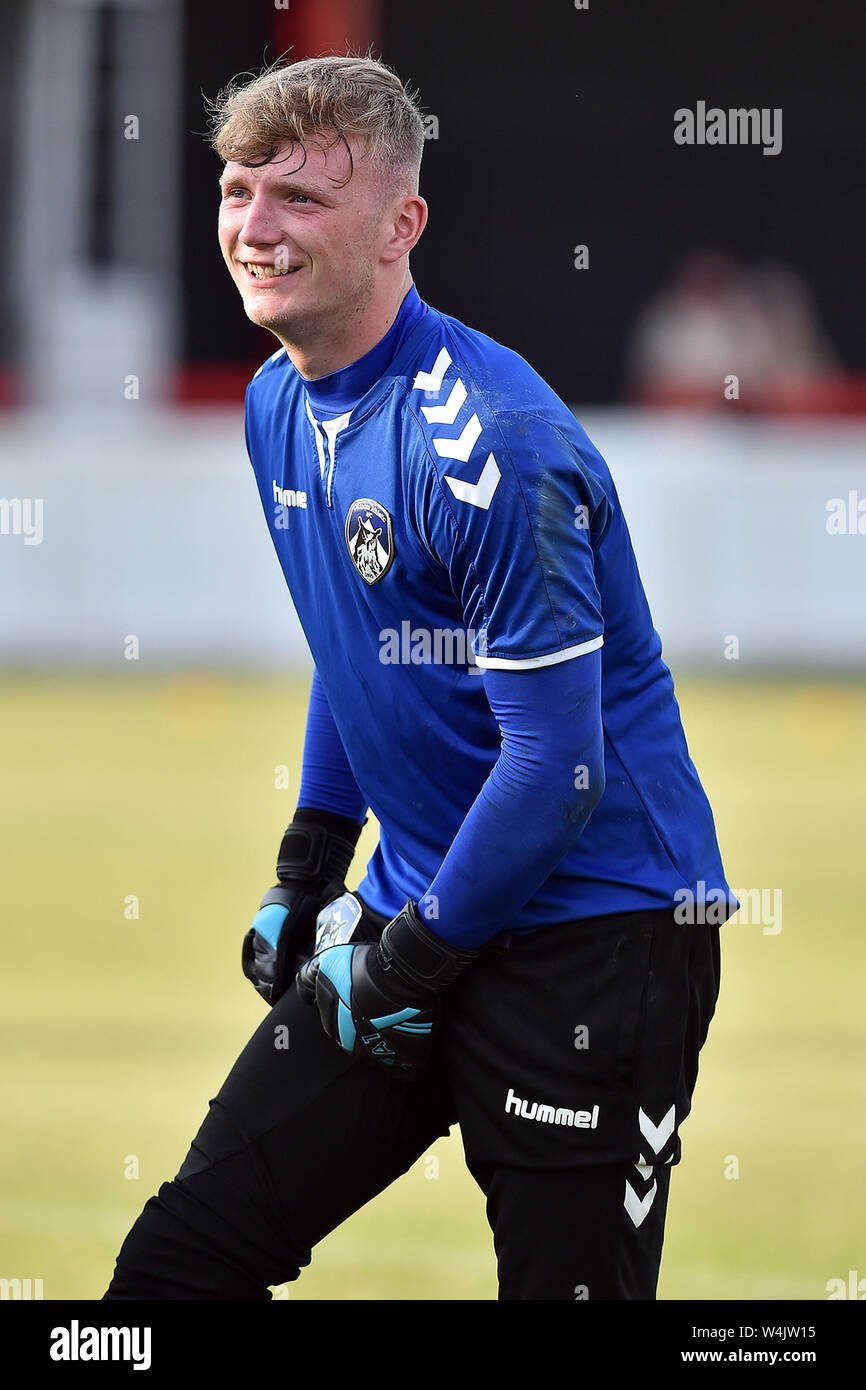 Pre season friendly match hurst cross stadium hi-res stock photography ...
