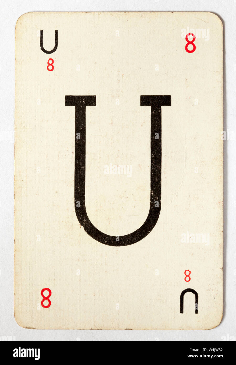 Vintage Playing Card Letter from Lexicon Card Game Stock Photo - Alamy