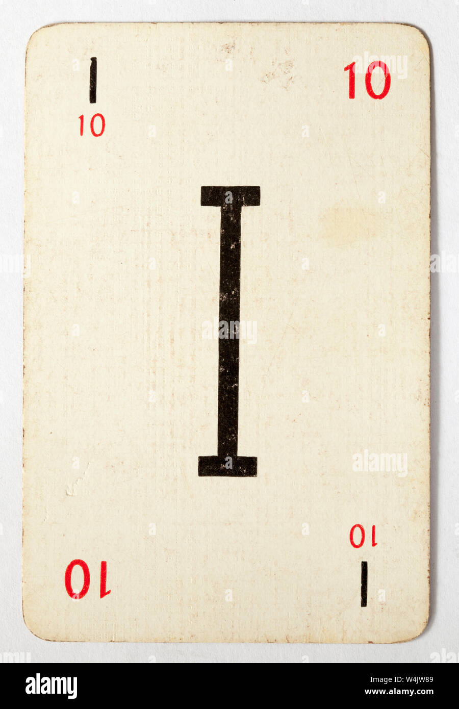 Vintage Playing Card Letter from Lexicon Card Game Stock Photo - Alamy