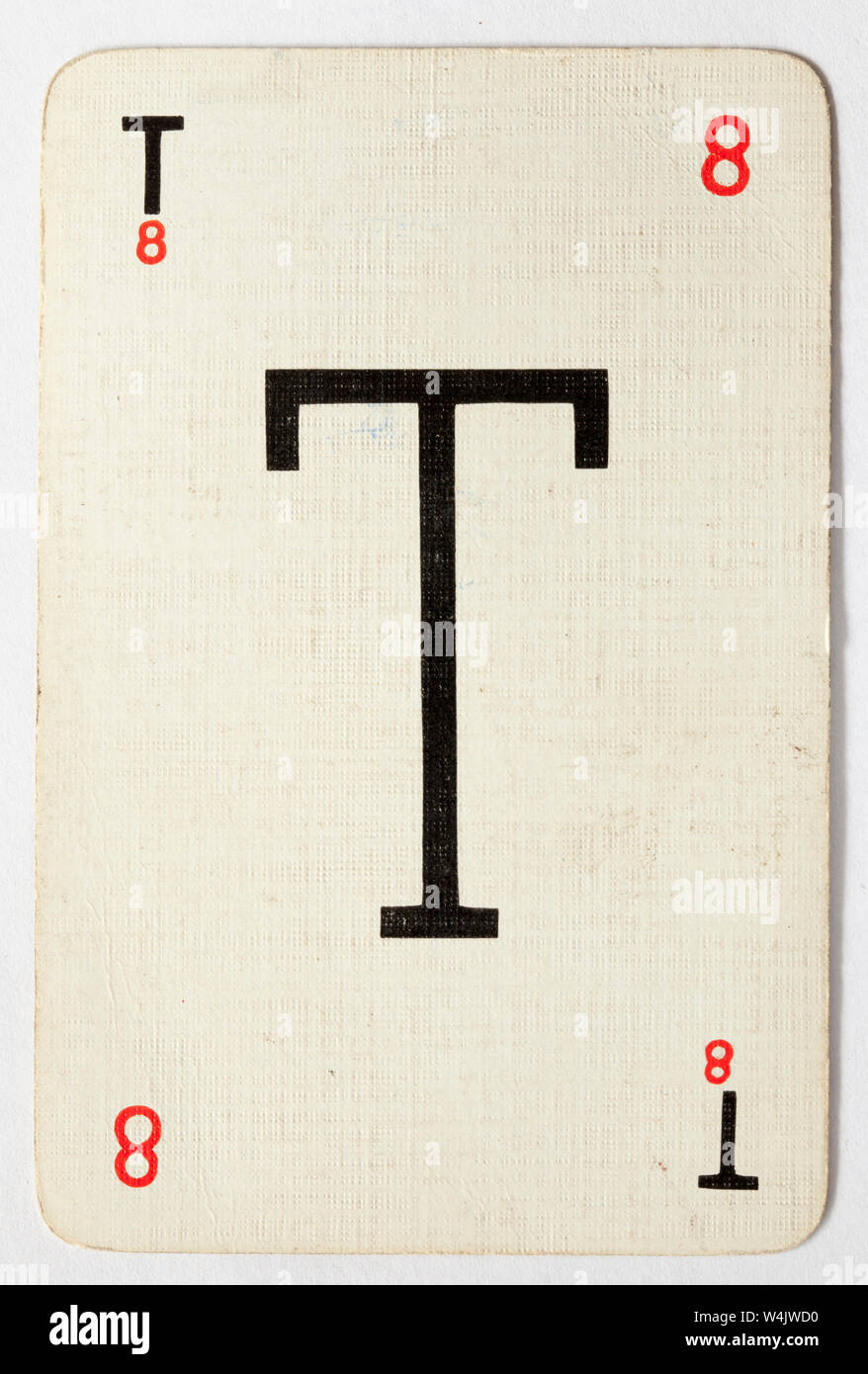 Vintage Playing Card Letter from Lexicon Card Game Stock Photo - Alamy