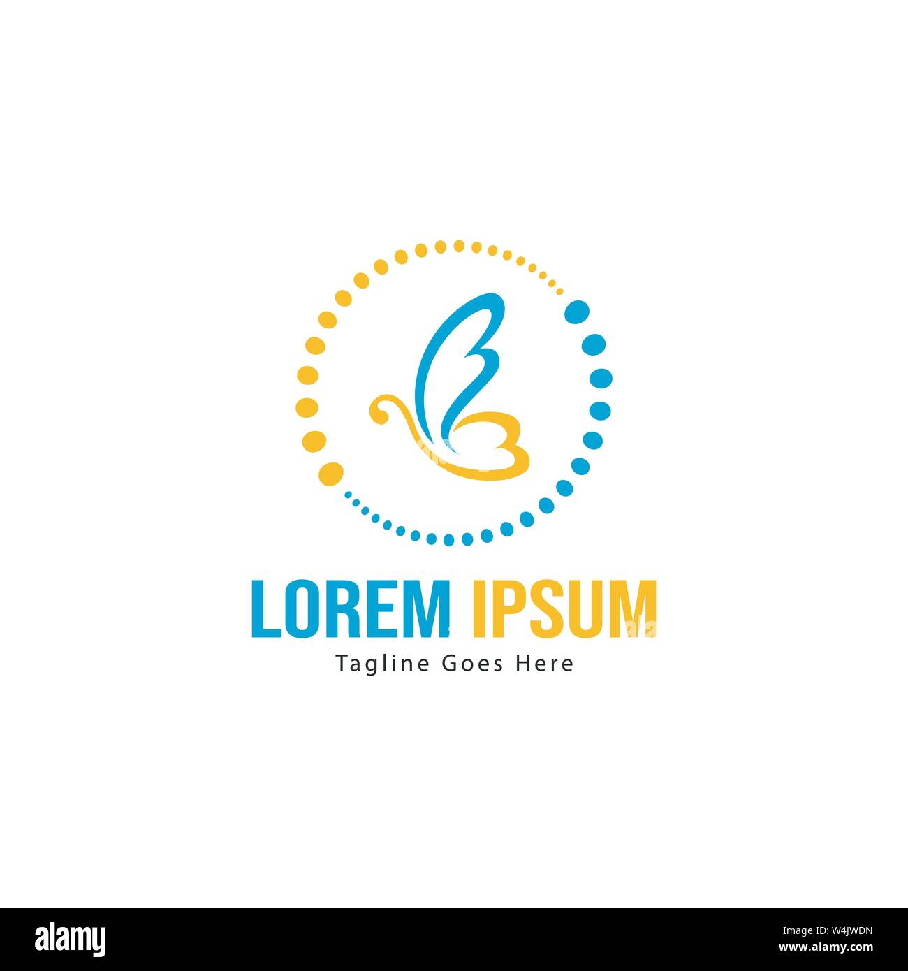 Butterfly logo template design. Minimalist Butterfly logo with modern ...