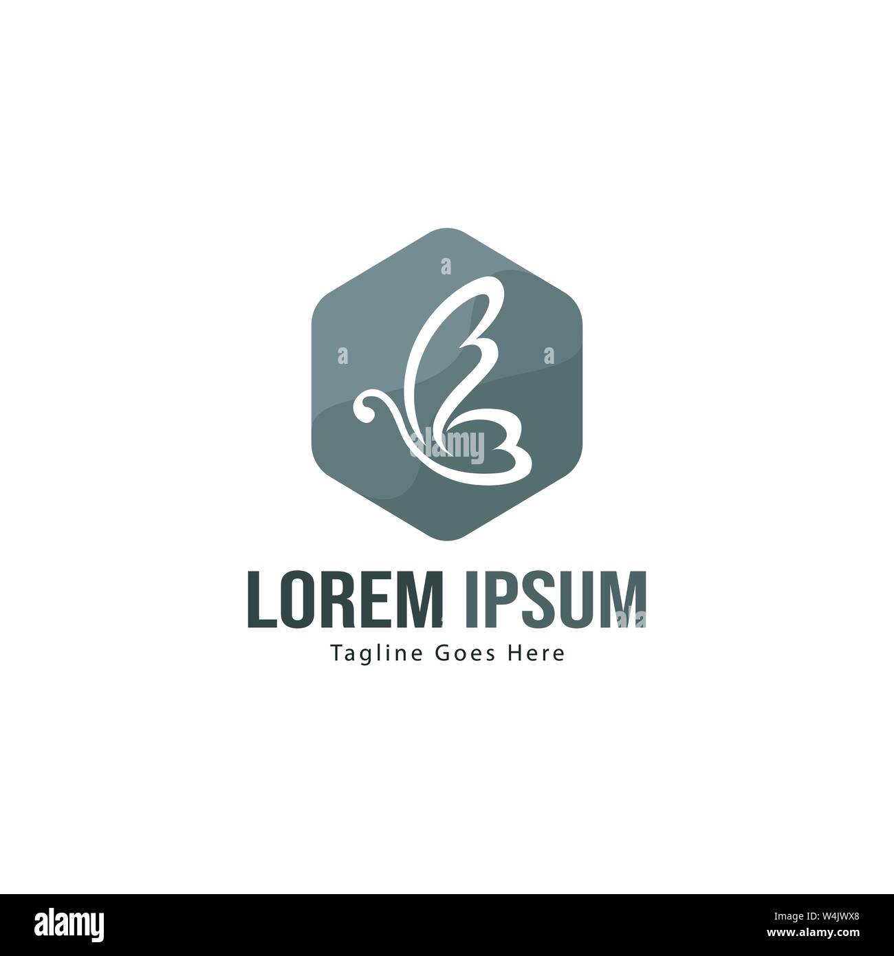 Butterfly logo template design. Minimalist Butterfly logo with modern ...