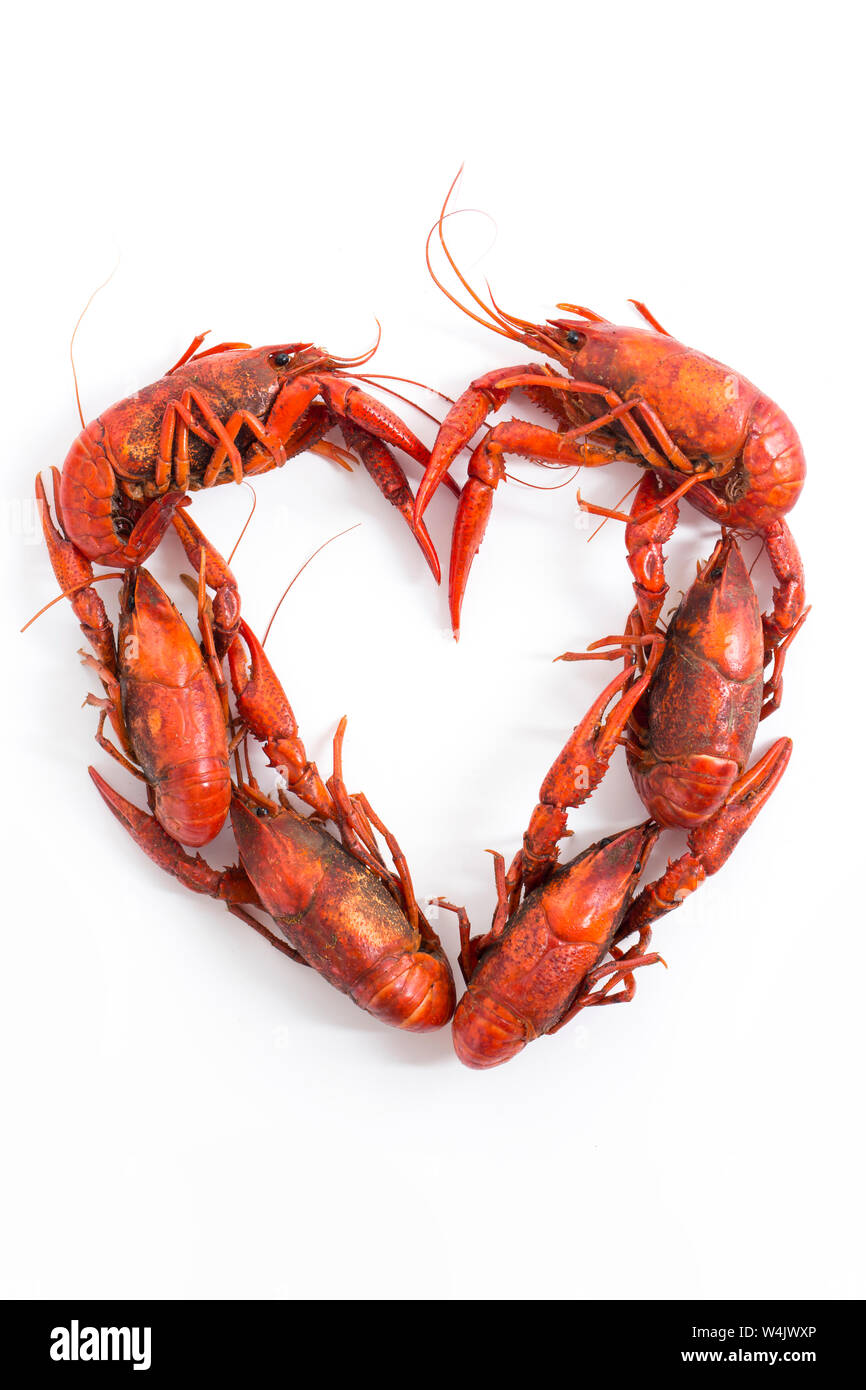 Isolated Boiled Crawfish Stock Photo - Alamy