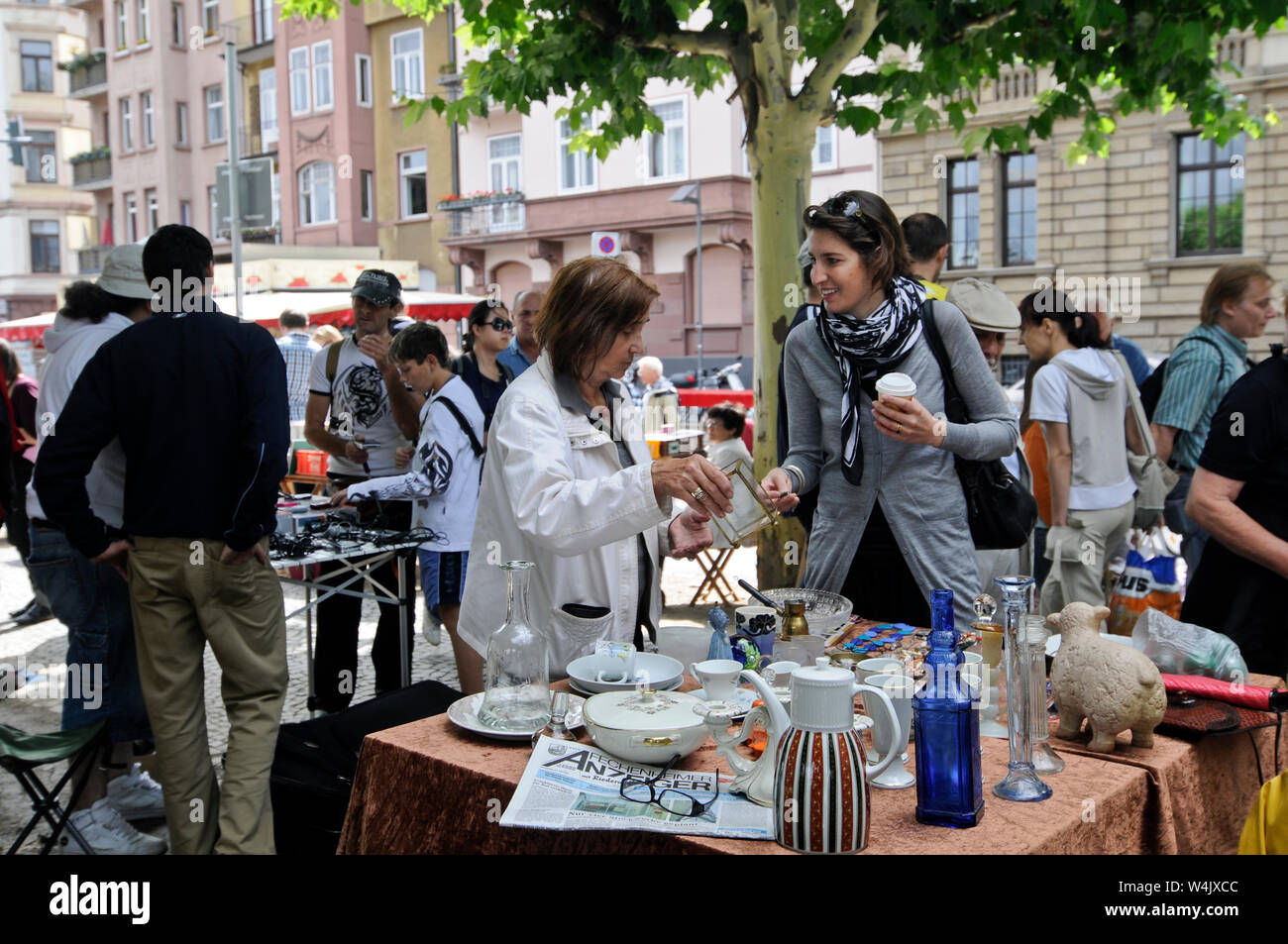 Frankfurt Flea Market, Germany Stock Photo - Alamy