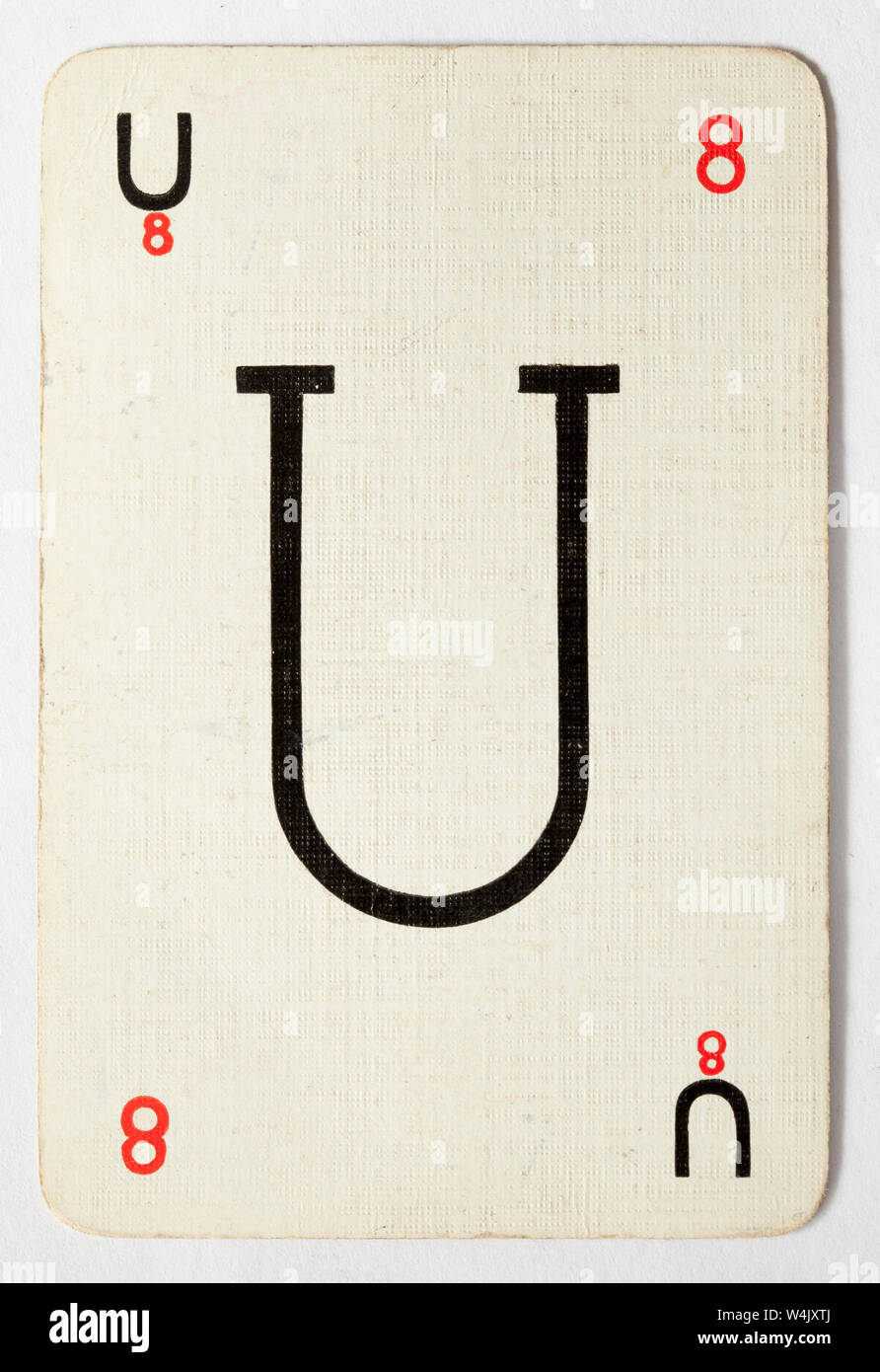 Vintage Playing Card Letter from Lexicon Card Game Stock Photo - Alamy