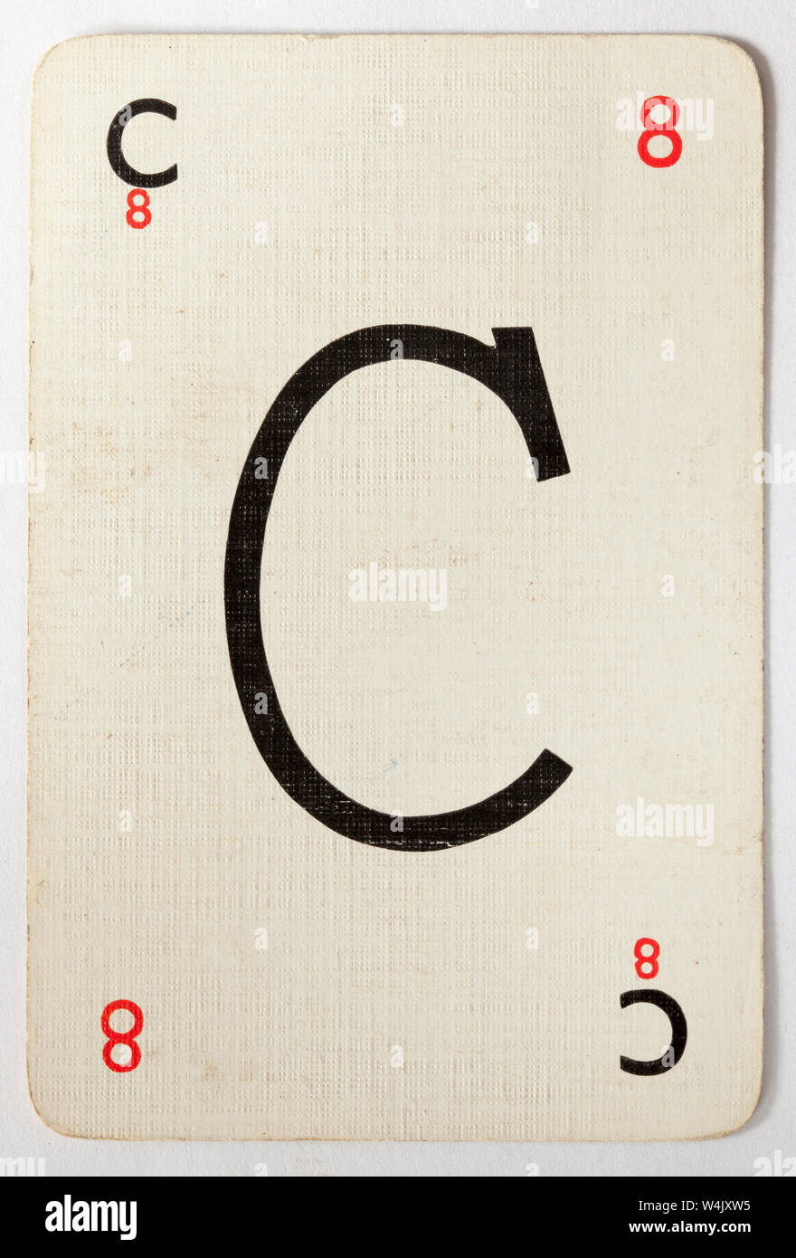 Vintage Playing Card Letter from Lexicon Card Game Stock Photo - Alamy