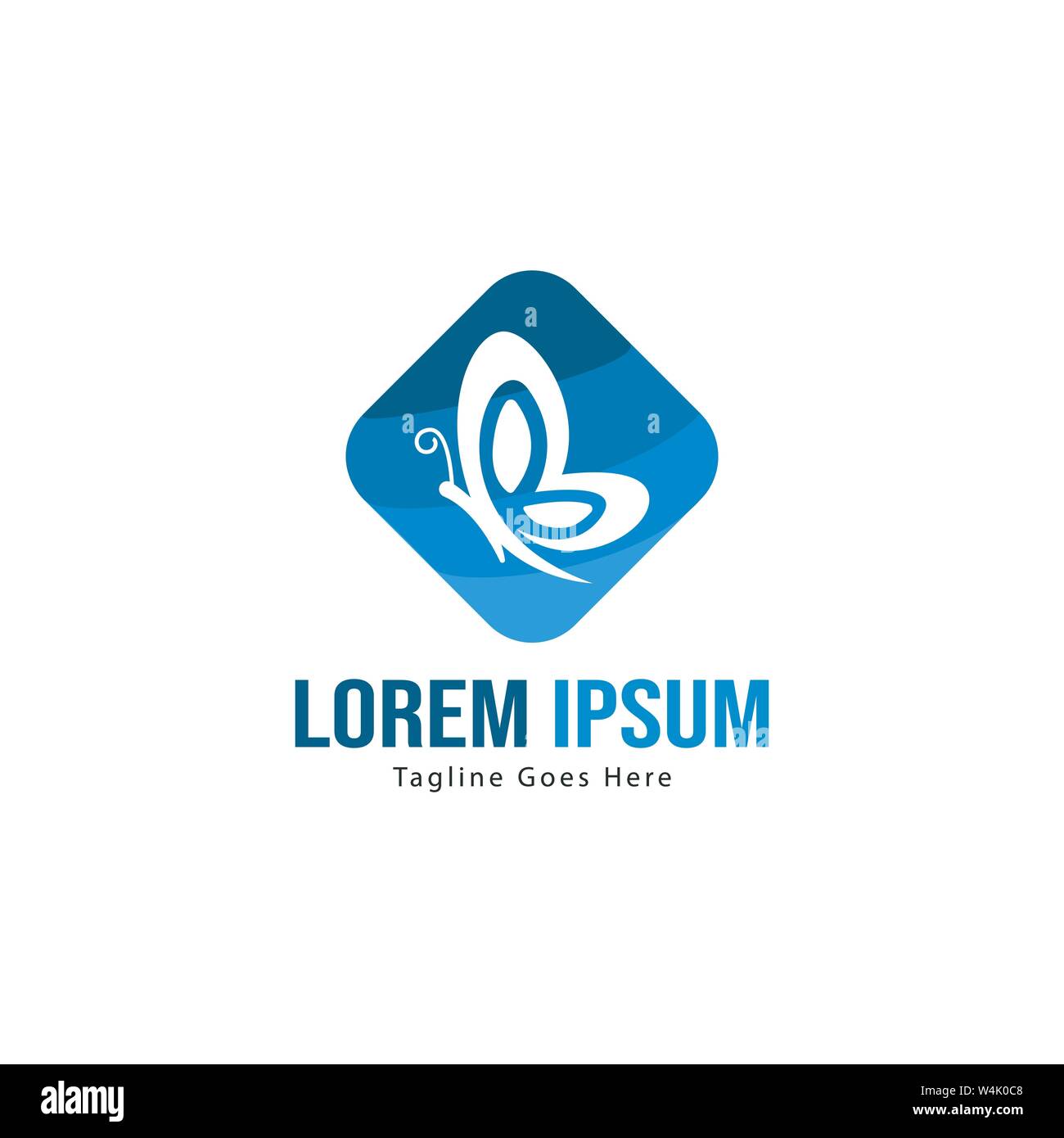 Butterfly logo template design. Minimalist Butterfly logo with modern ...