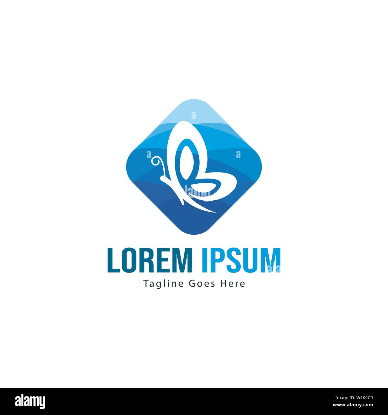 Butterfly logo template design. Minimalist Butterfly logo with modern ...