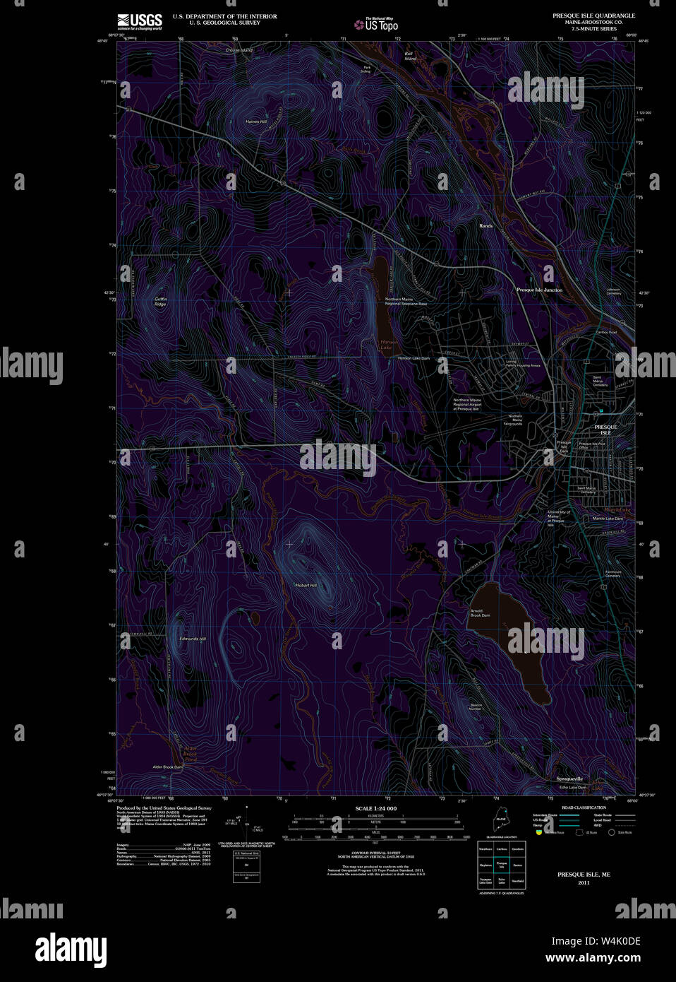 Presque isle map hi-res stock photography and images - Alamy