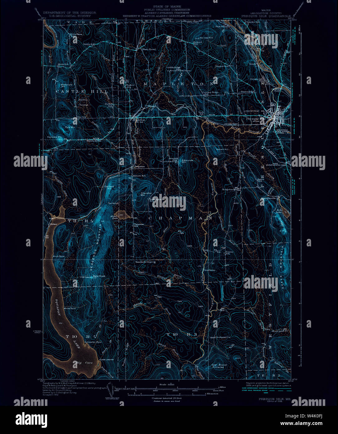 Presque isle maine map hi-res stock photography and images - Alamy