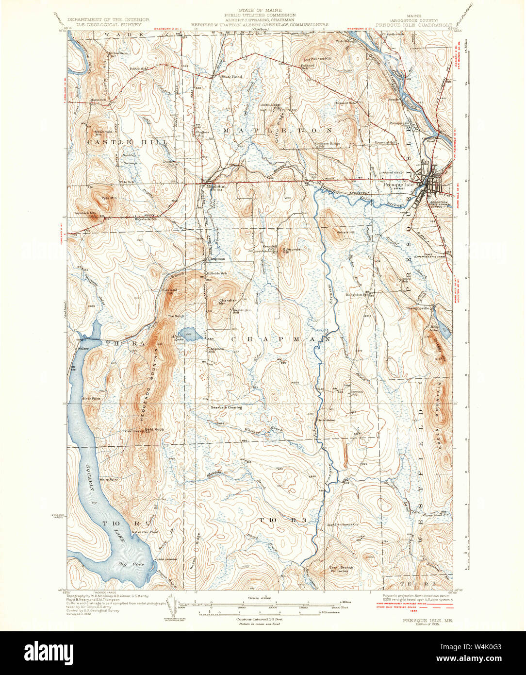 Presque isle maine map hi-res stock photography and images - Alamy
