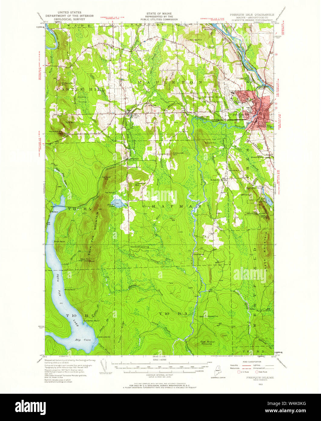 Presque isle maine map hi-res stock photography and images - Alamy