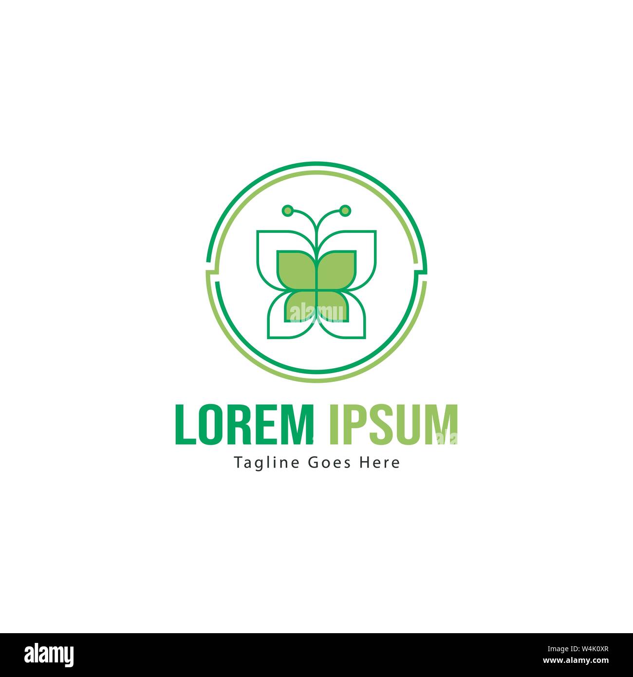 Butterfly logo template design. Minimalist Butterfly logo with modern ...