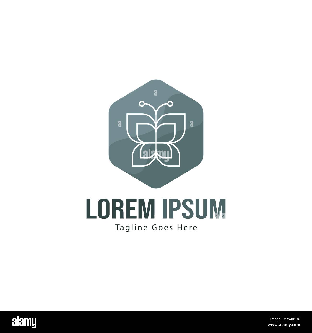 Butterfly logo template design. Minimalist Butterfly logo with modern ...