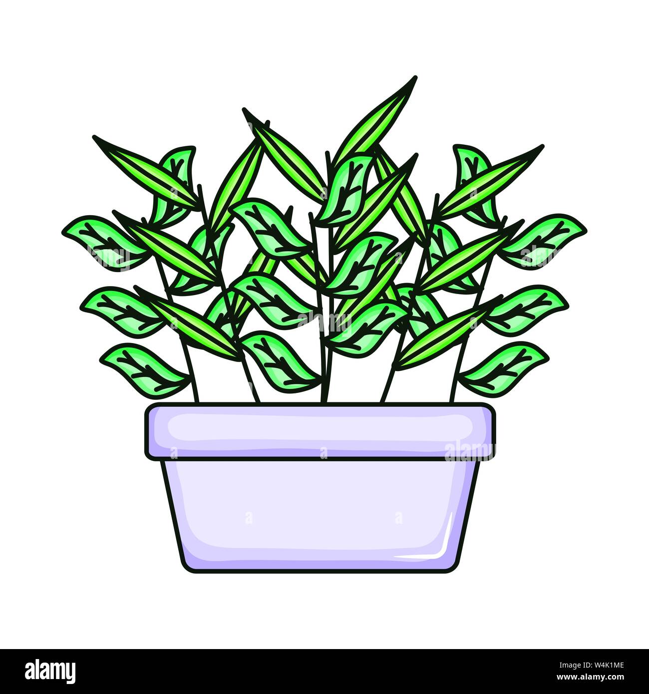 plant nature in square ceramic pot vector illustration design Stock ...