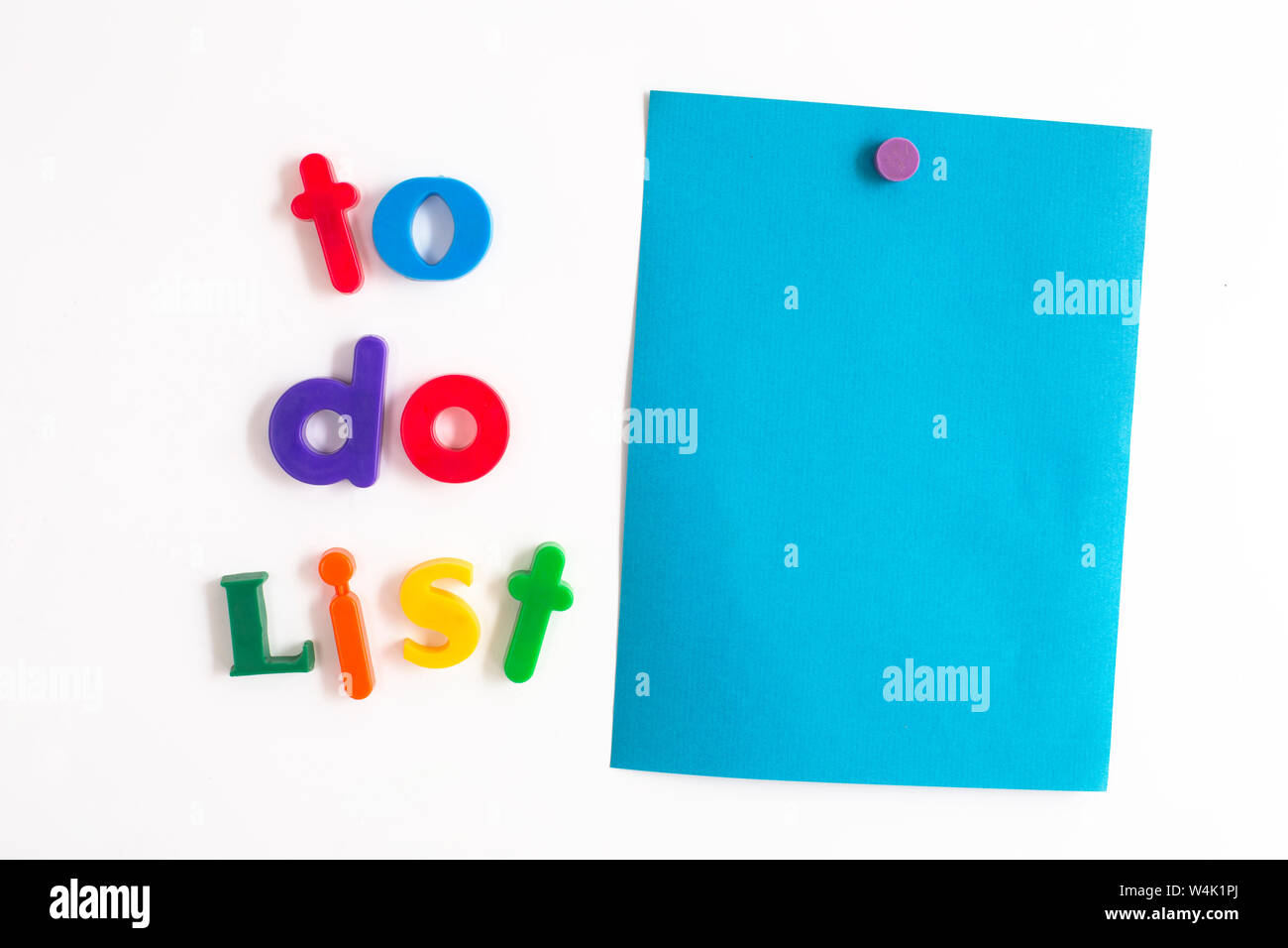 To Do List Blank Blue Note Paper Stock Photo - Alamy