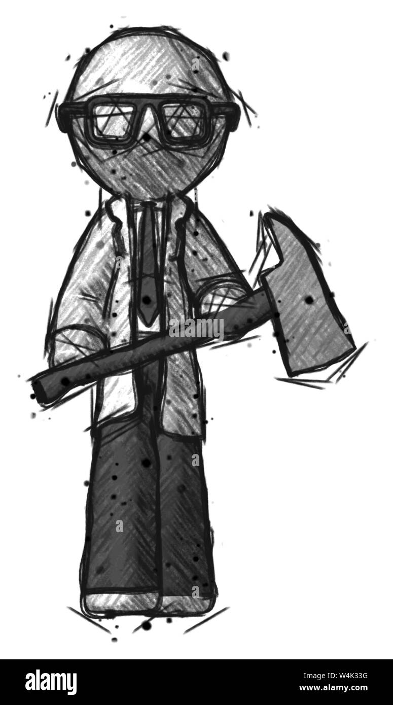 Professional male scientist holding Black and White Stock Photos ...