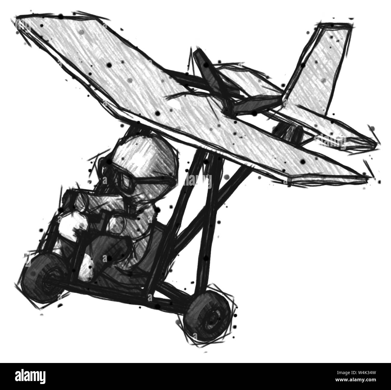 Airplane top view drawing hi-res stock photography and images - Alamy