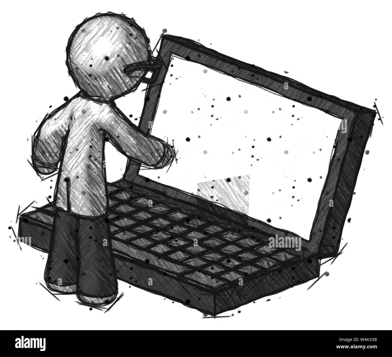 Doctor using computer Black and White Stock Photos & Images - Alamy