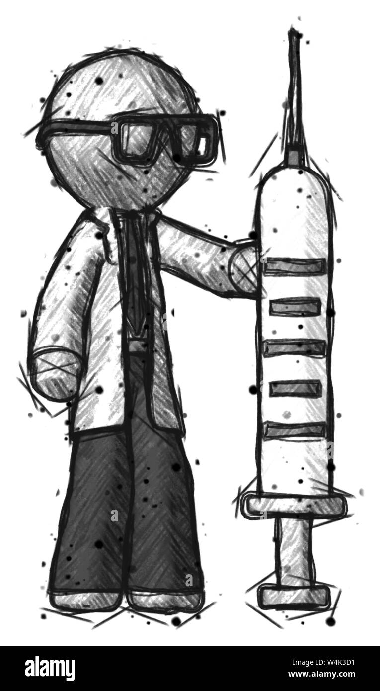 Scientist holding injection Cut Out Stock Images & Pictures - Alamy