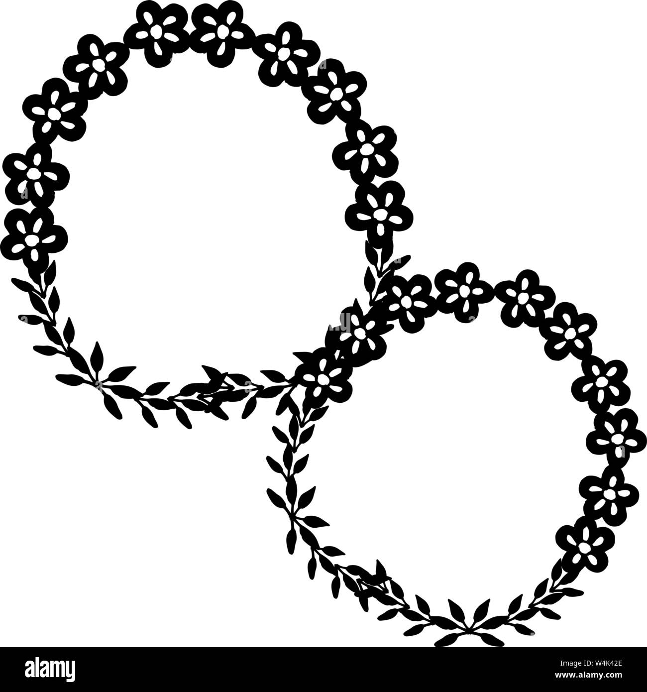 Crowd of white flowers Stock Vector Images - Alamy