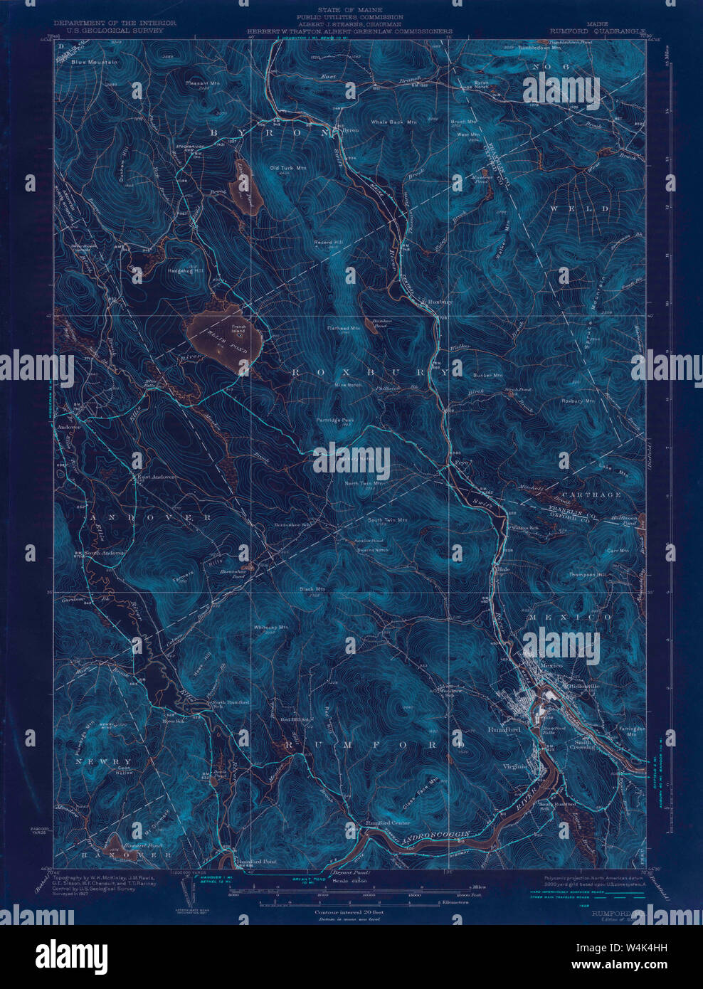 Map of rumford hi-res stock photography and images - Alamy