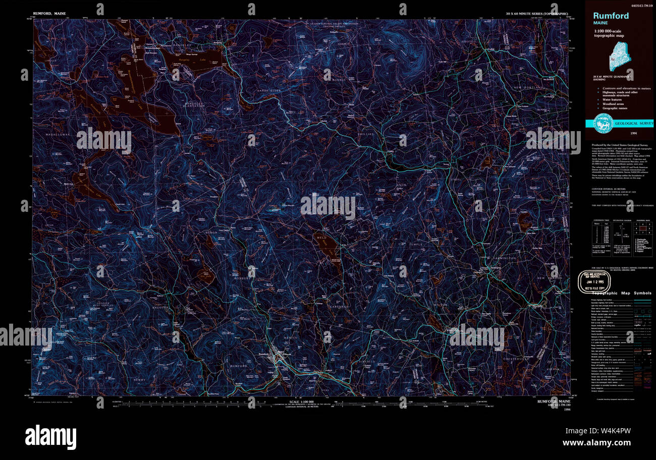 Rumford maine map hi-res stock photography and images - Alamy