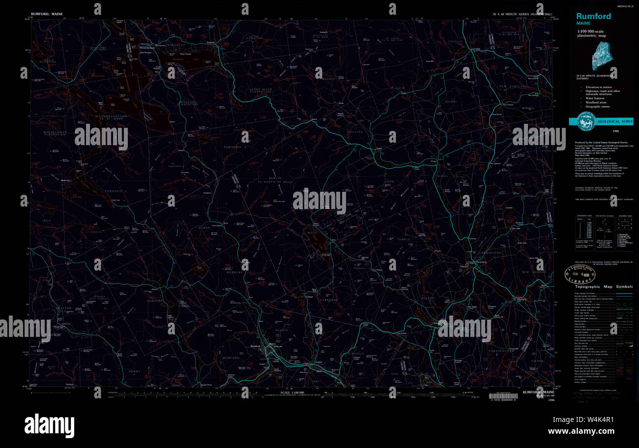 Rumford maine map hi-res stock photography and images - Alamy