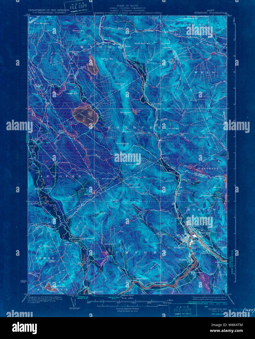 Rumford maine map hi-res stock photography and images - Alamy