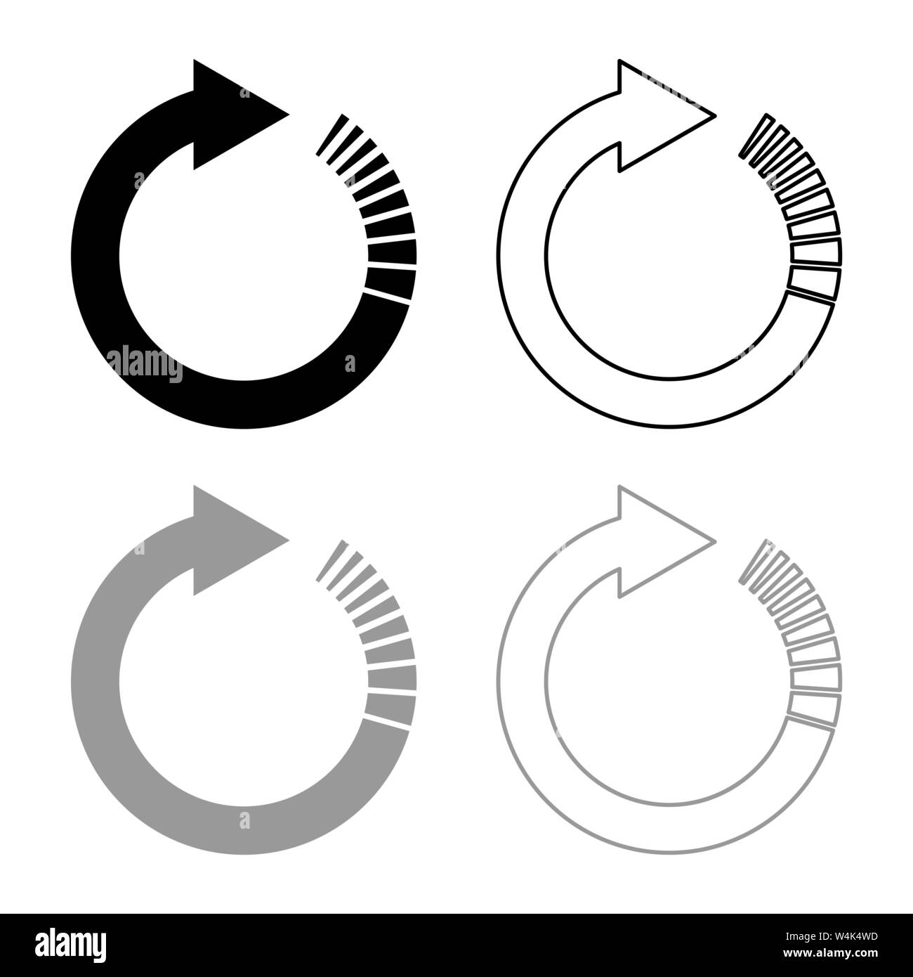 Black color circle arrows icon hi-res stock photography and images - Alamy