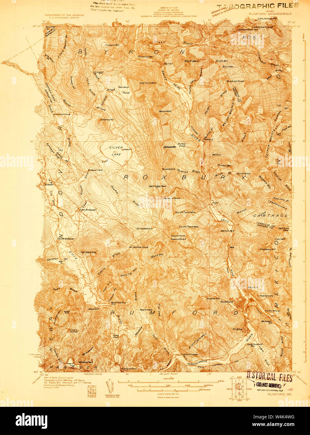 Rumford maine map hi-res stock photography and images - Alamy