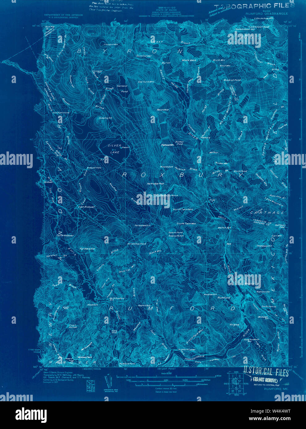 Maine USGS Historical Map Rumford 807655 1927 48000 Inversion ...