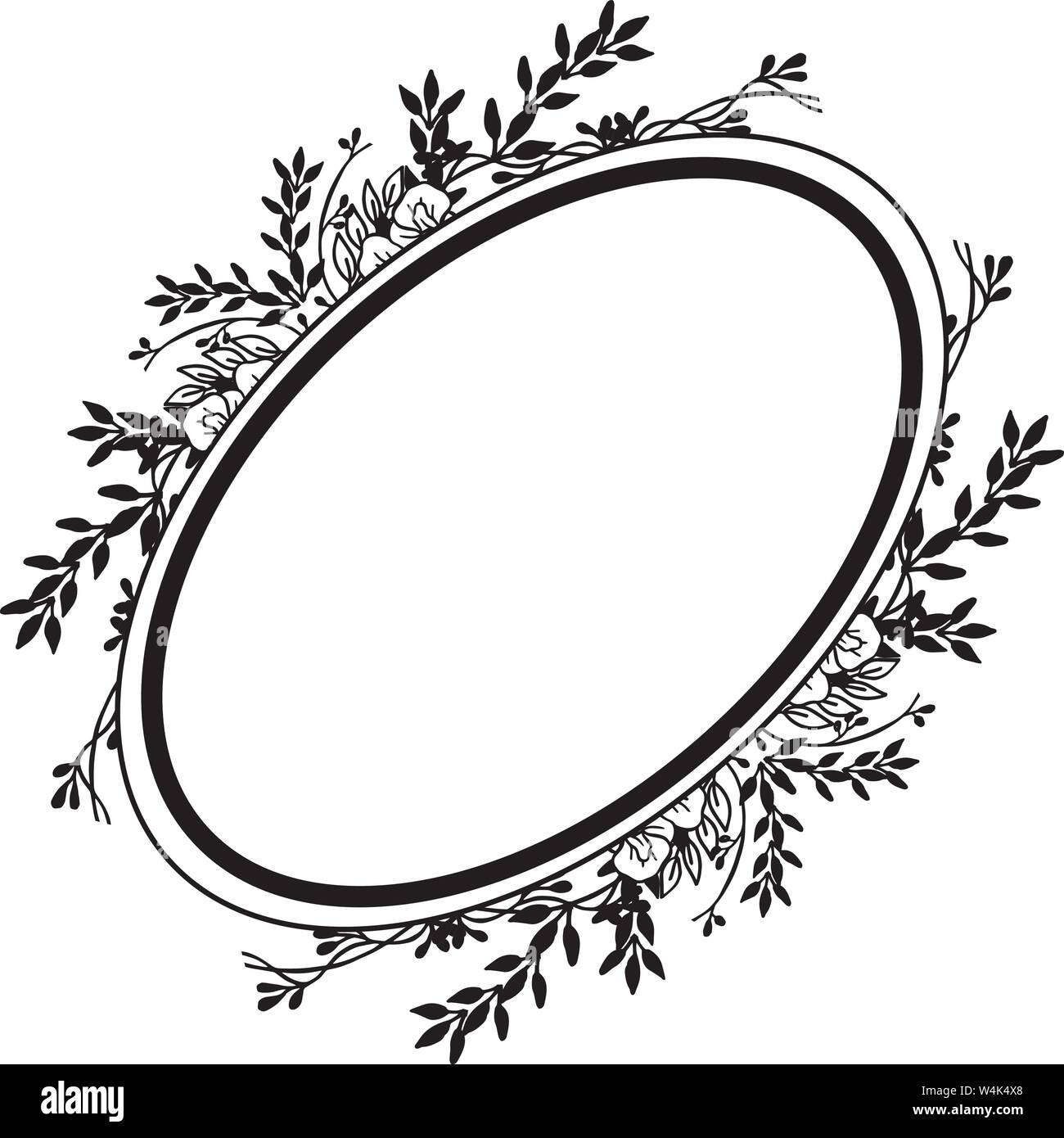 Vintage card, beautiful ornament flower frame. Vector illustration ...