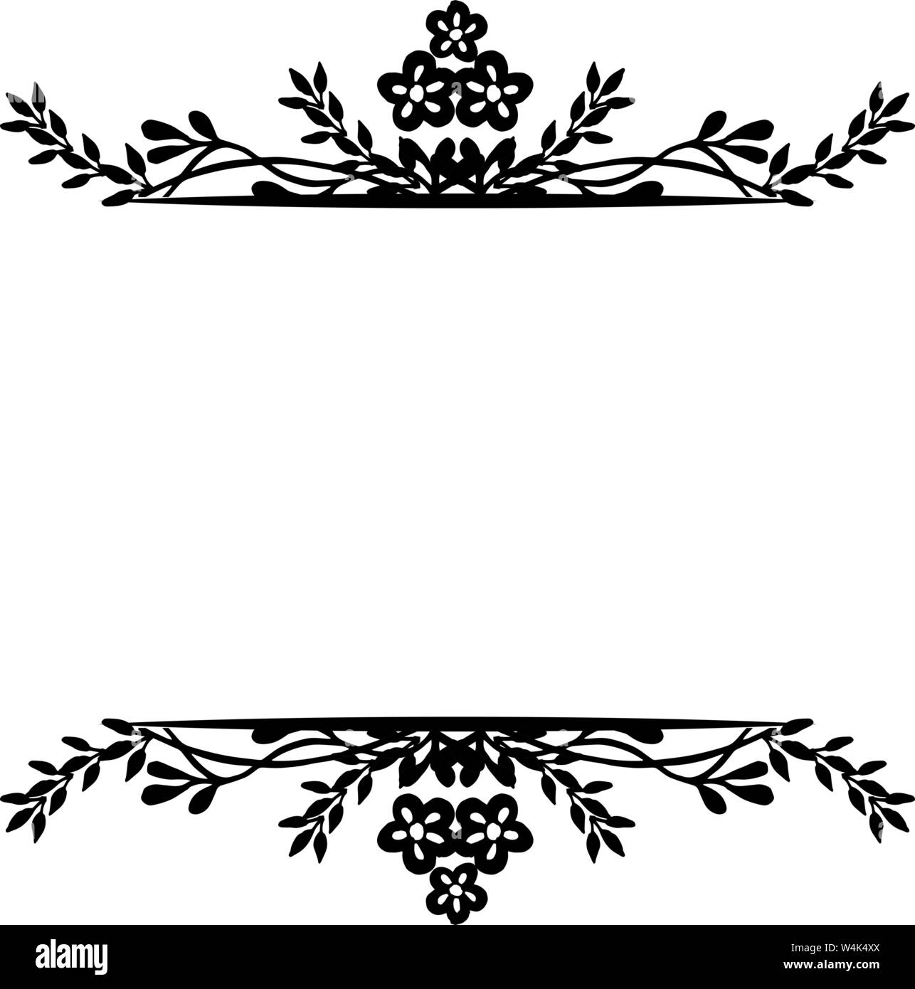 Vintage card, beautiful ornament flower frame. Vector illustration ...