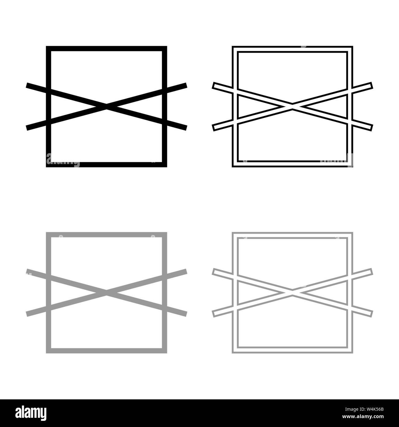 Not drying Clothes care symbols Washing concept Laundry sign icon ...