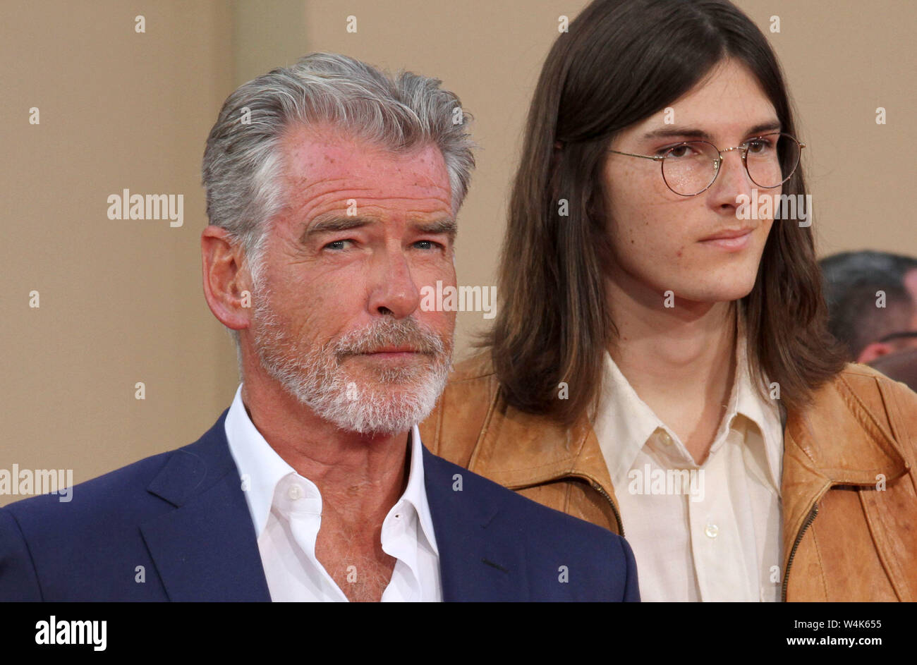 Hollywood, Ca. 22nd July, 2019. Pierce Brosnan, Dylan Brosnan, at the ...