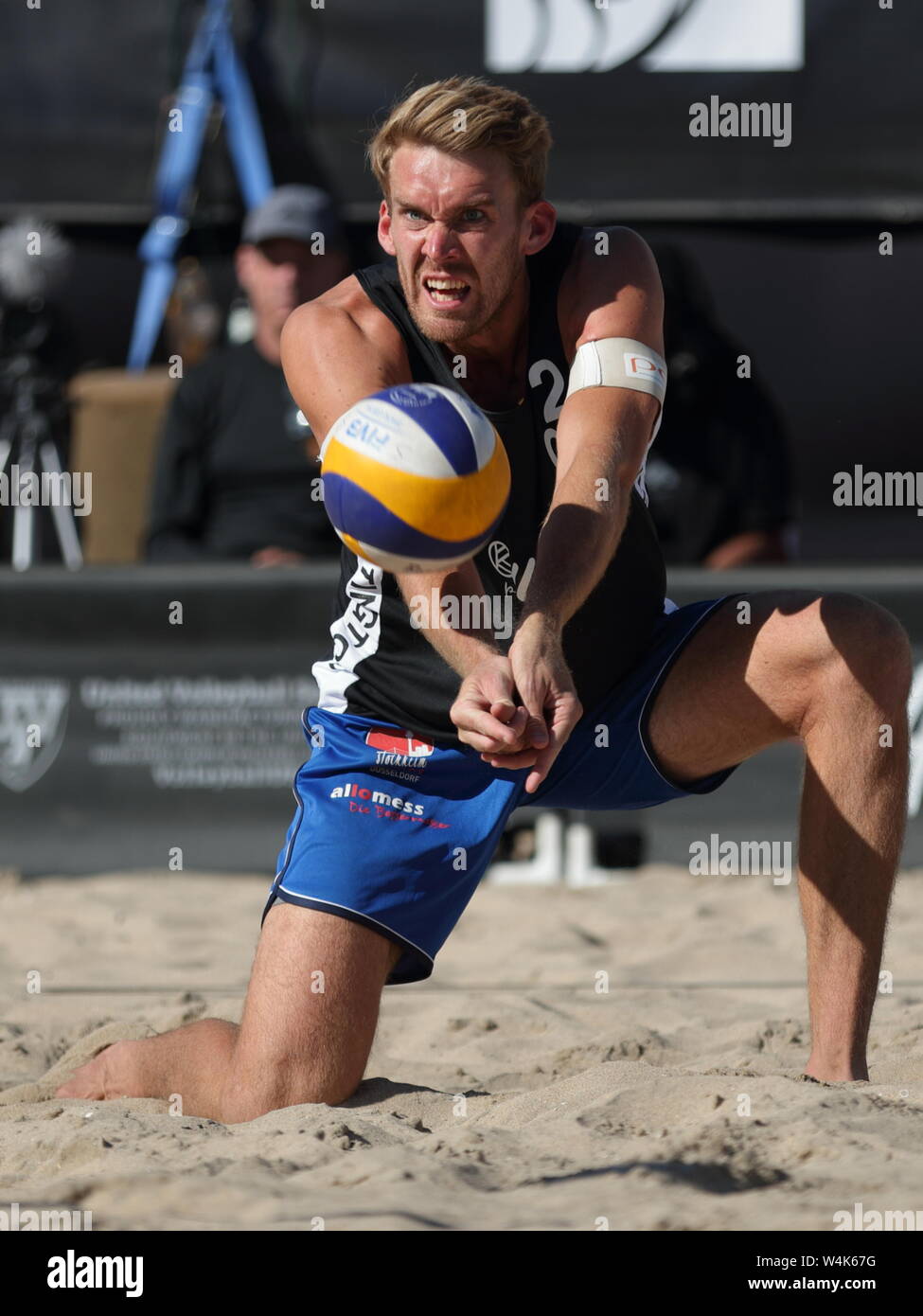 Alex Walkenhorst of Germany sets for the ball during the Young Guns Men ...
