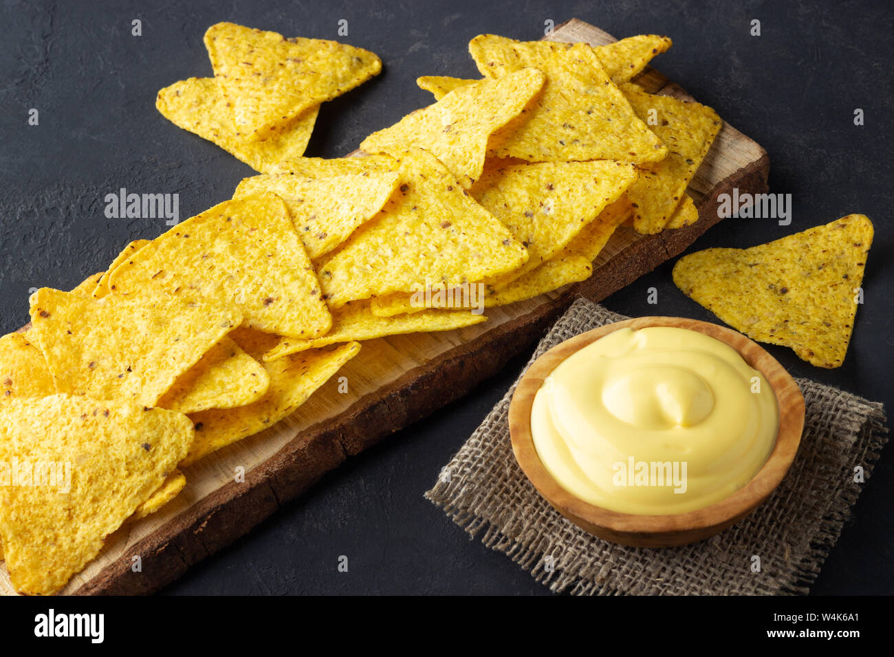Dark yellow nachos chips hi-res stock photography and images - Alamy
