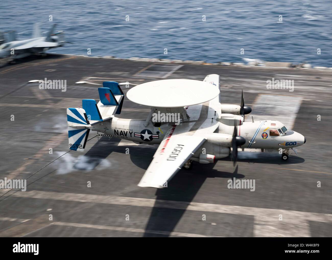 190718-N-ME568-1310 ARABIAN SEA (July 18, 2019) An E-2D Hawkeye ...