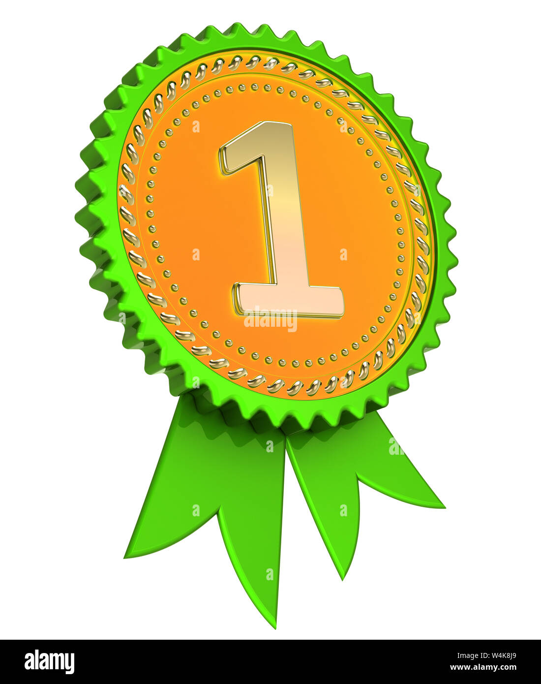 green award ribbon number 1 one medal golden. 1st first place ...