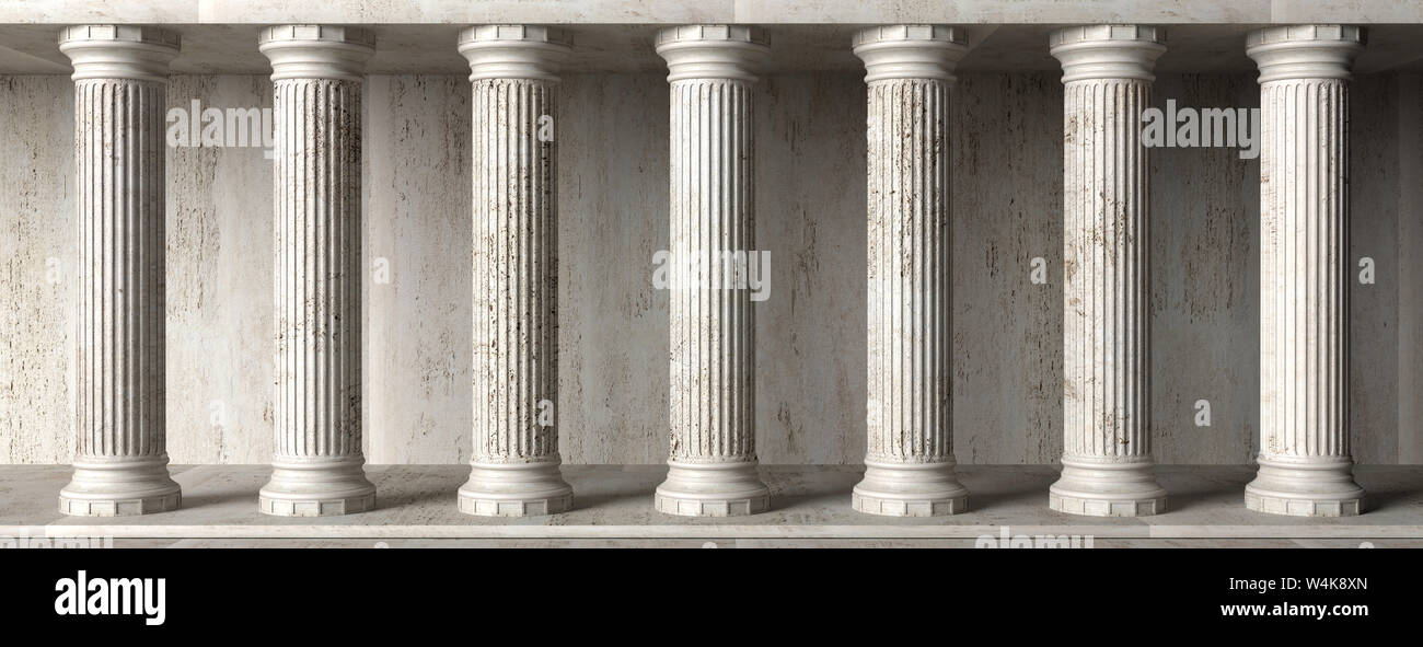 Classic Colums marble stone, banner. Pillars colonade, classical ...