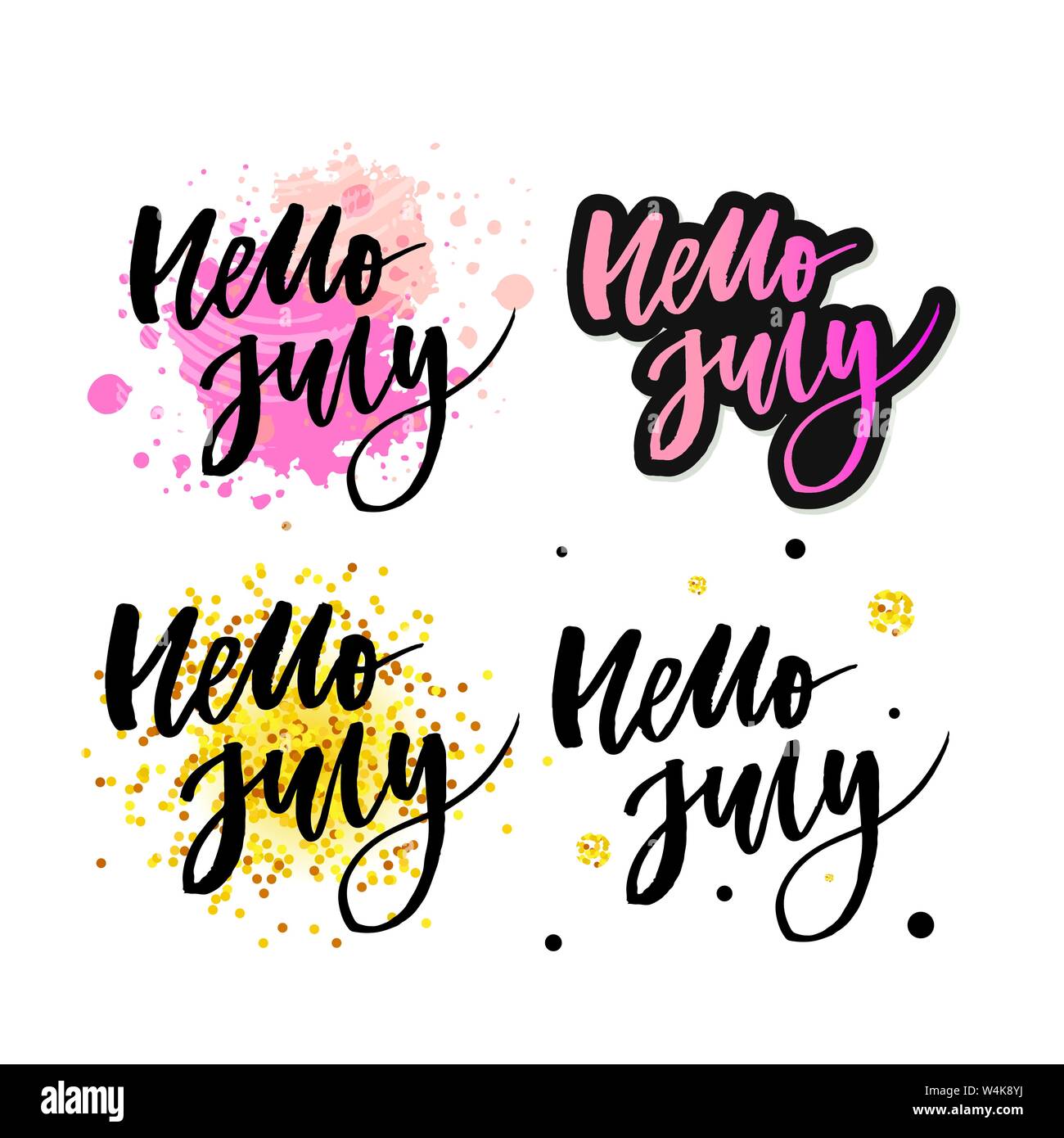 Hello july hi-res stock photography and images - Alamy