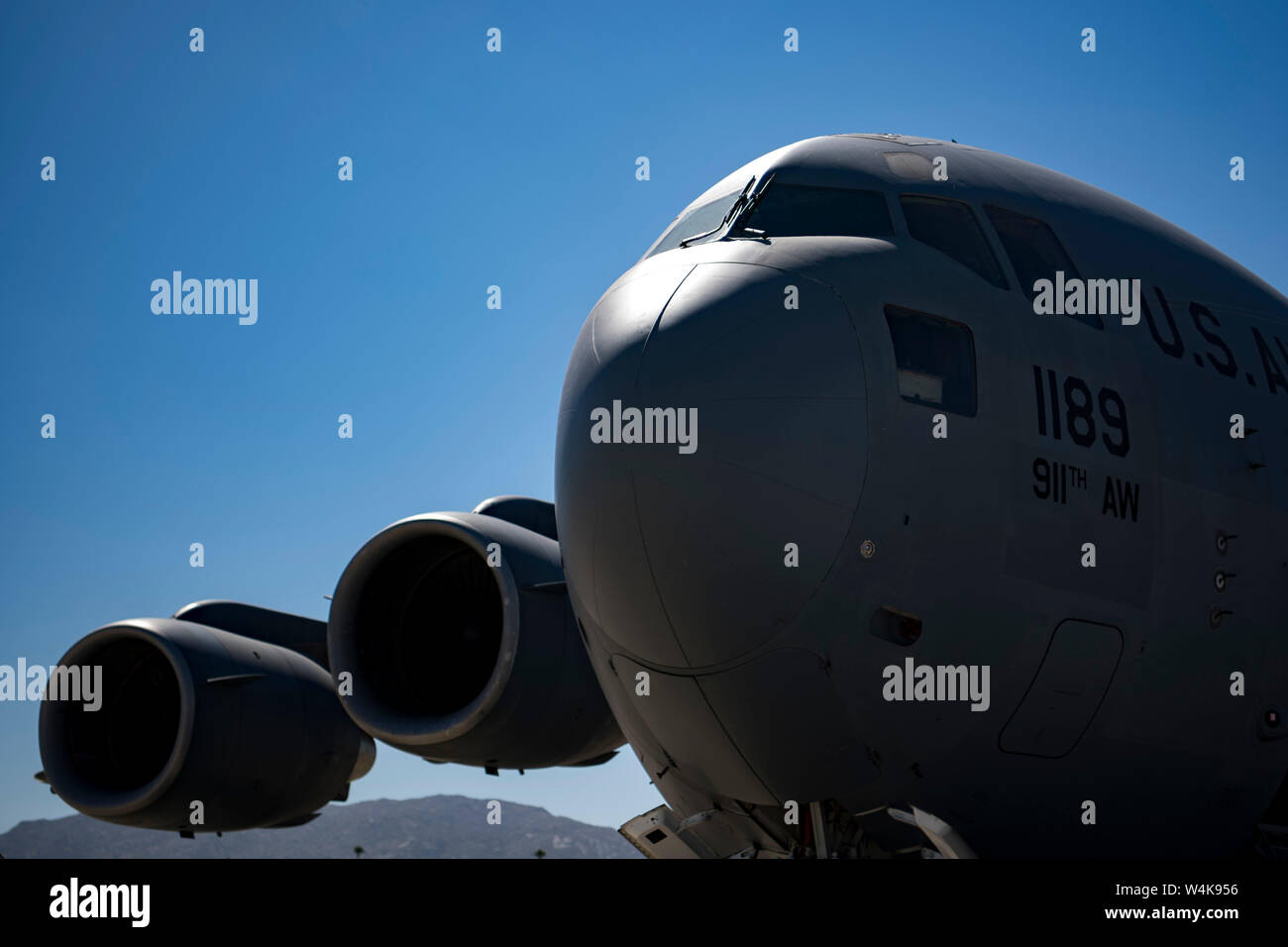 C-17 Globemaster III aircrew assigned to the 729th Airlift Squadron perform preflight procedures ...